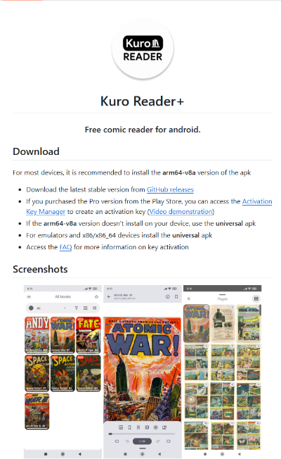 安卓上最好用的漫画阅读器：Kuro Reader 到底强在哪？ - 笨熊呆呆瓜